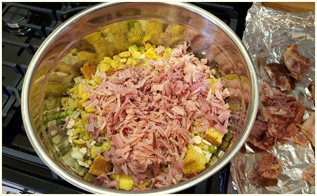 Aunt Betty's Famous Ham Dressing - Julias Simply Southern