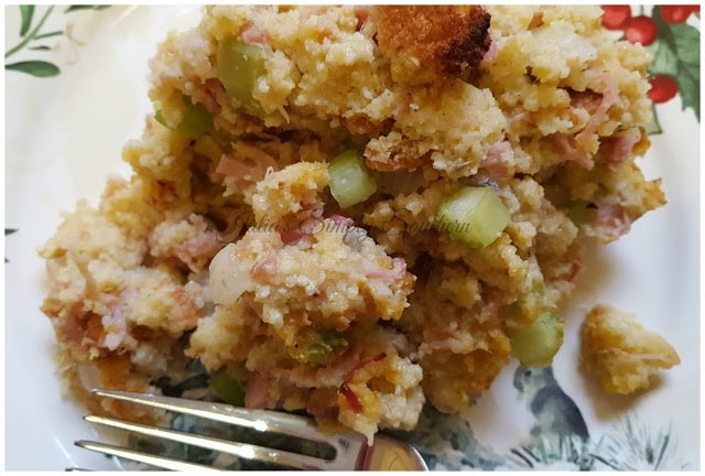 Aunt Betty's Famous Ham Dressing - Julias Simply Southern