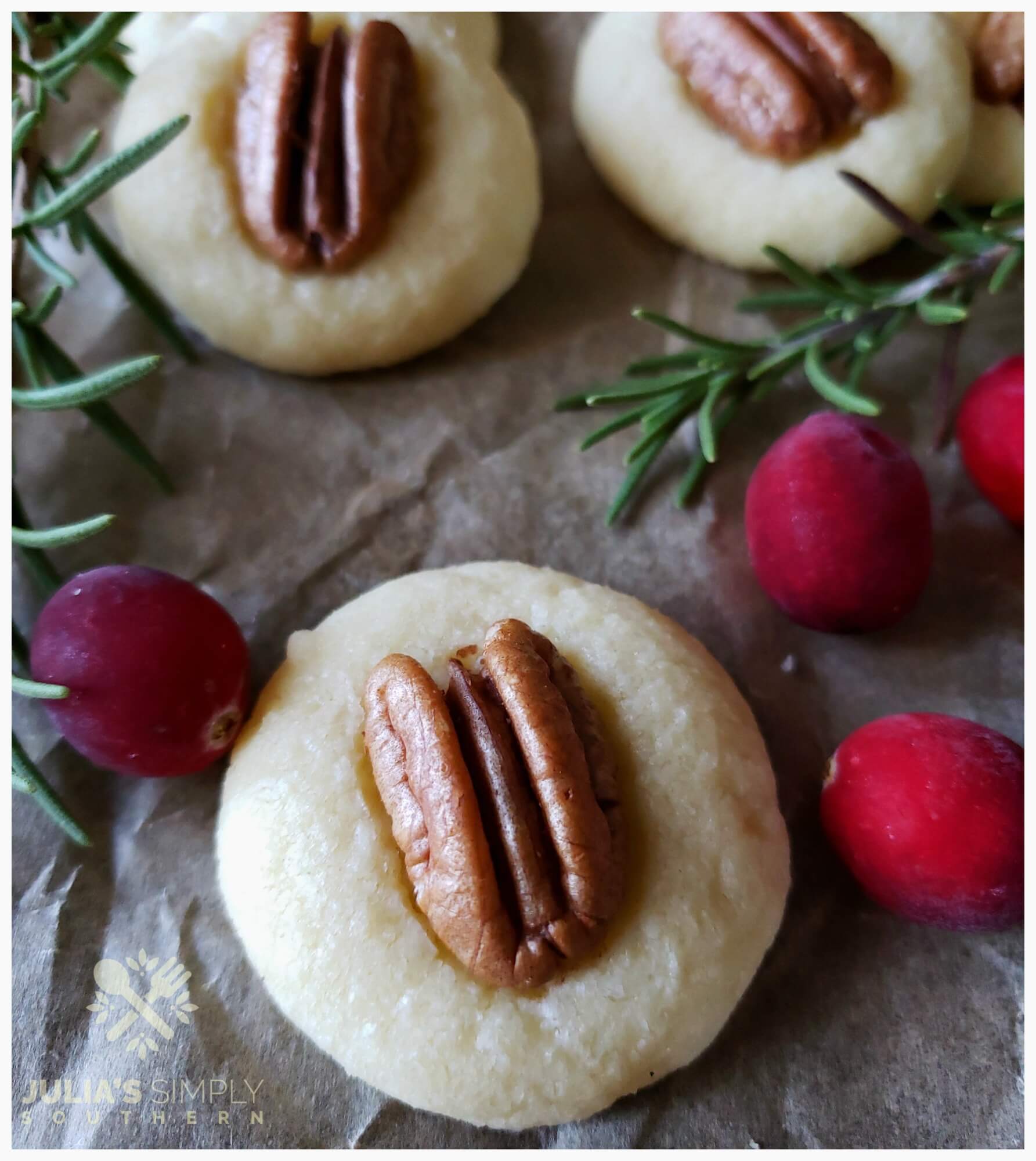 Shortbread Cookies with Pecans - Julias Simply Southern