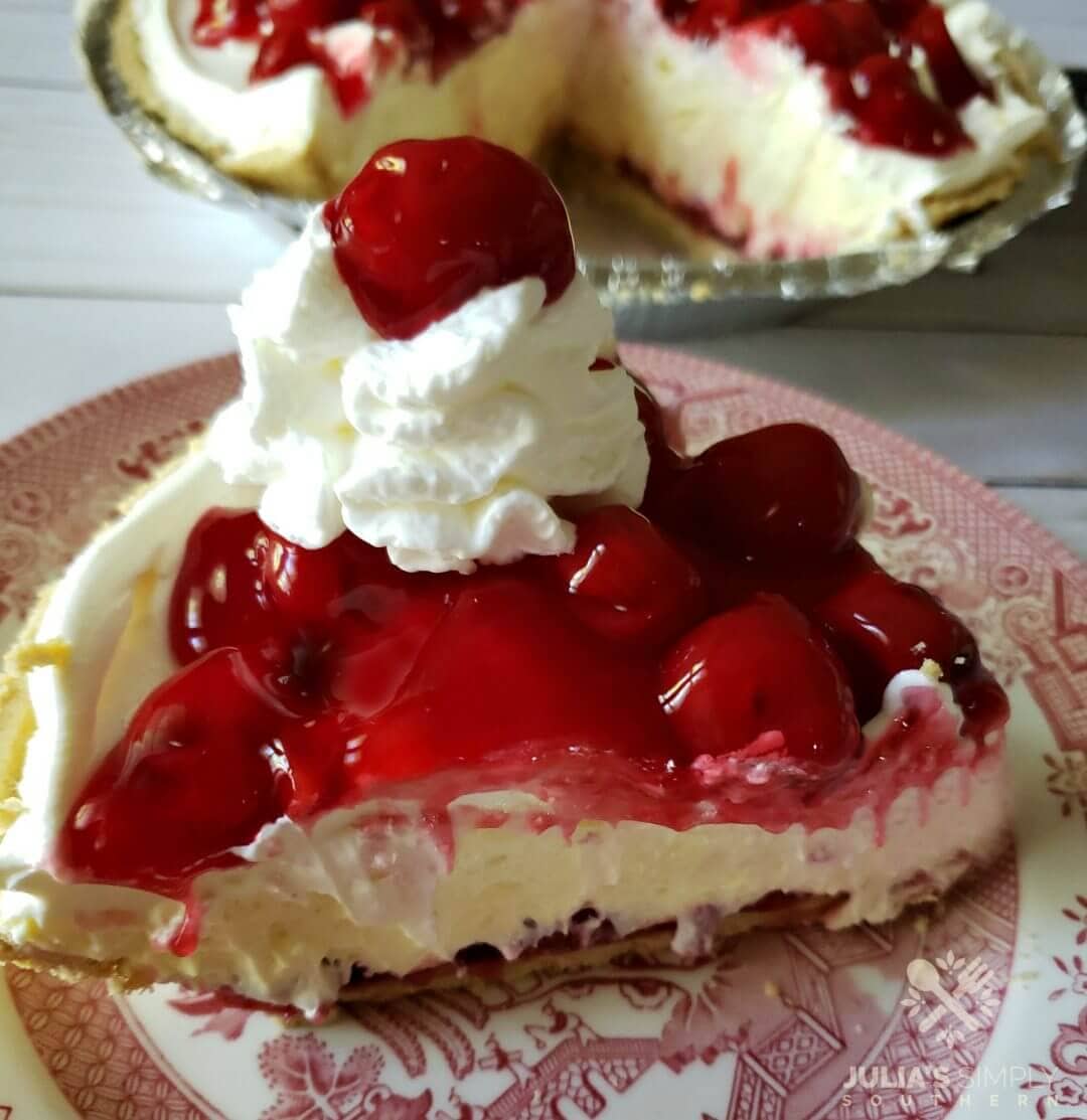 No Bake Layered Cherry Pie - Julias Simply Southern