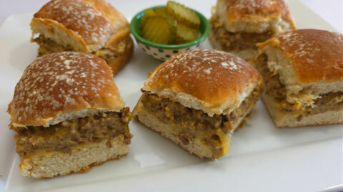 Easy Cheesy Loose Meat Sliders Recipe - Julias Simply Southern