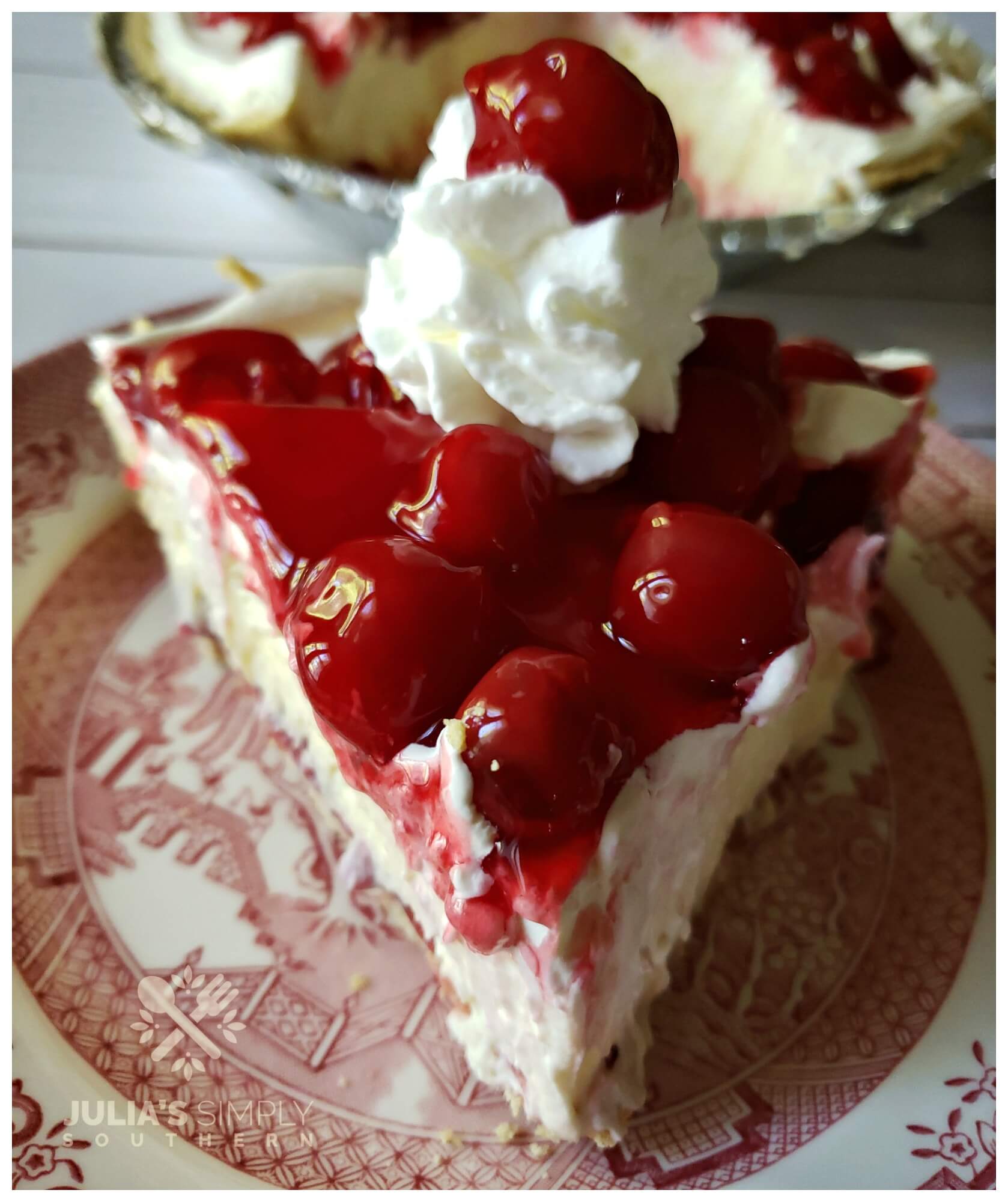 No Bake Layered Cherry Pie - Julias Simply Southern