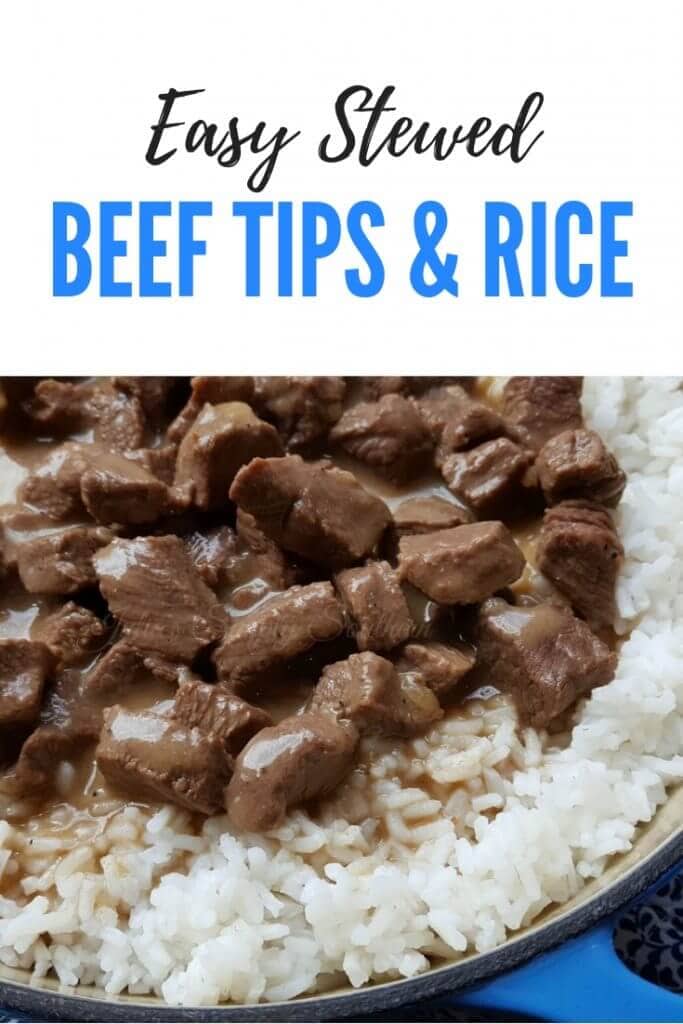 Stewed Beef Tips and Rice - Julias Simply Southern