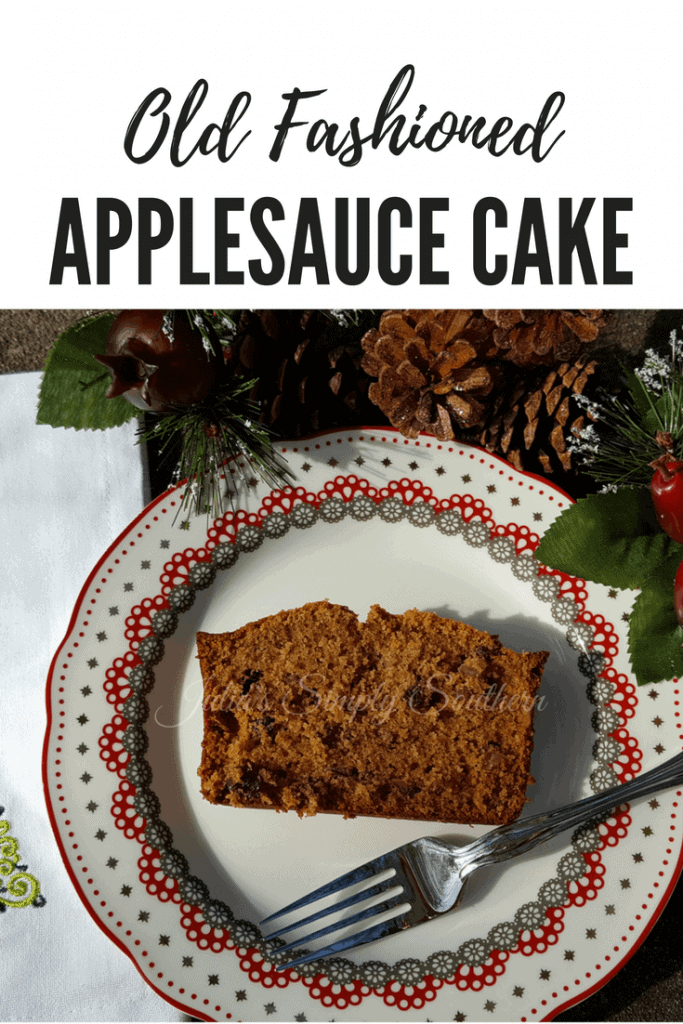 Old Fashioned Applesauce Cake, Vintage Recipes