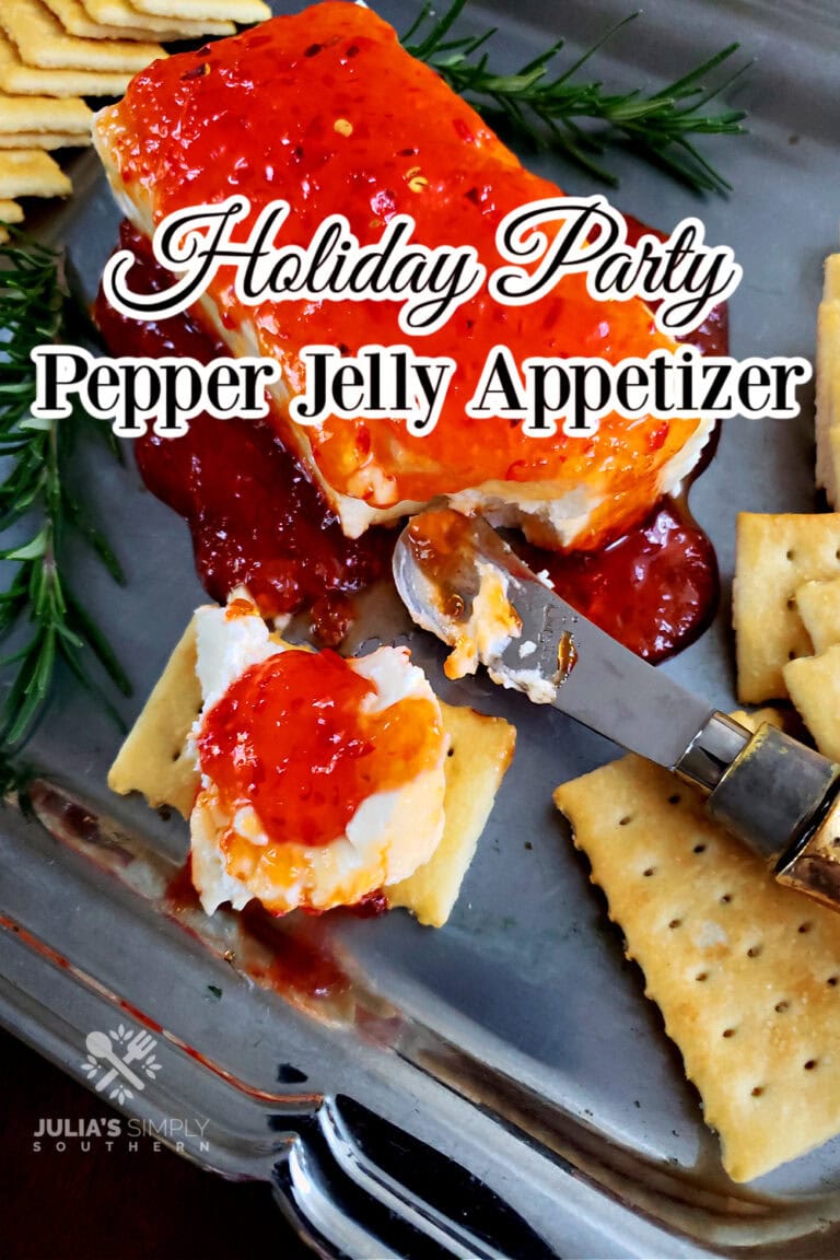 Pepper Jelly Cream Cheese Appetizer - Julias Simply Southern